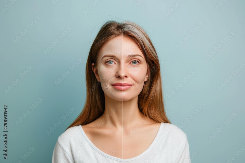 Life transition portraits in skincare are vividly depicted through the ...