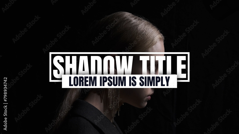 Shadow Title Stock Template | Adobe Stock