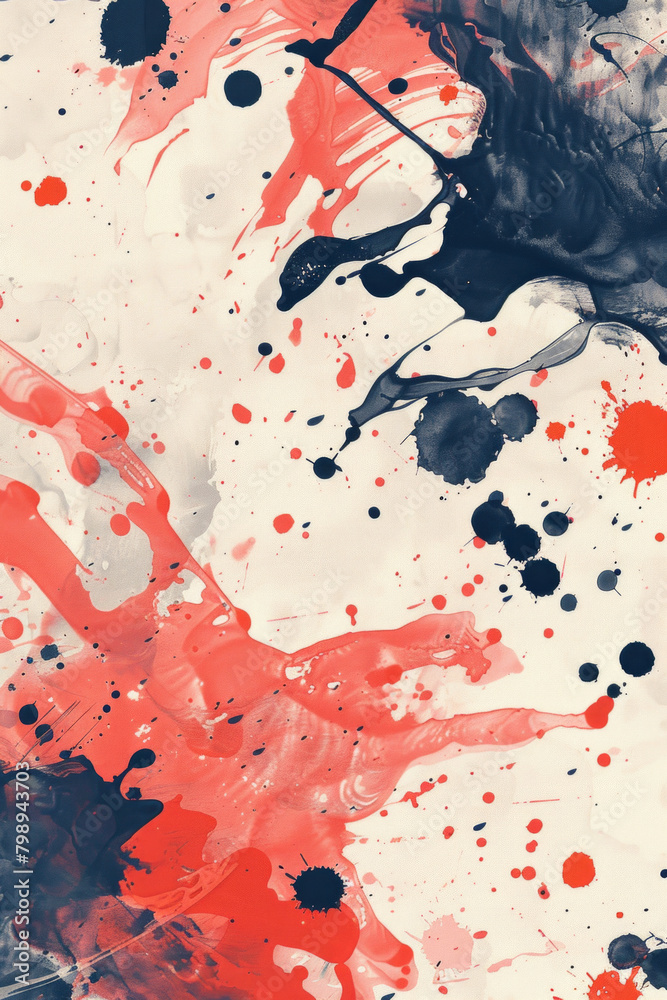 Abstract ink blots, featuring organic shapes and fluid patterns ...