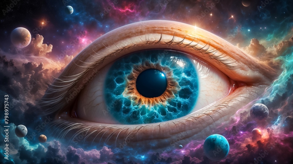 The Spiritual Third Eye of the Universe. All Seeing Eye. Opening the ...