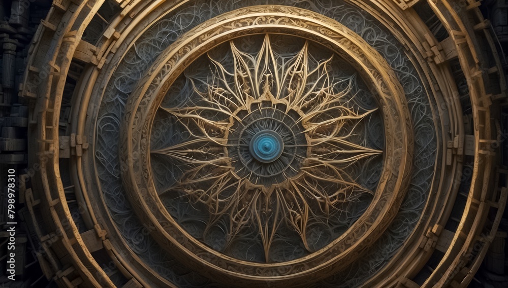 Abstract Illustration of a Star Gate to Another World. Otherworldly ...