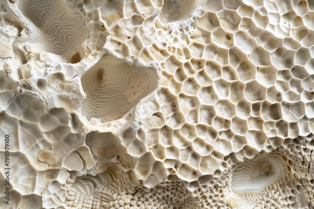 Textured surface of coral skeletons, showcasing intricate structures ...