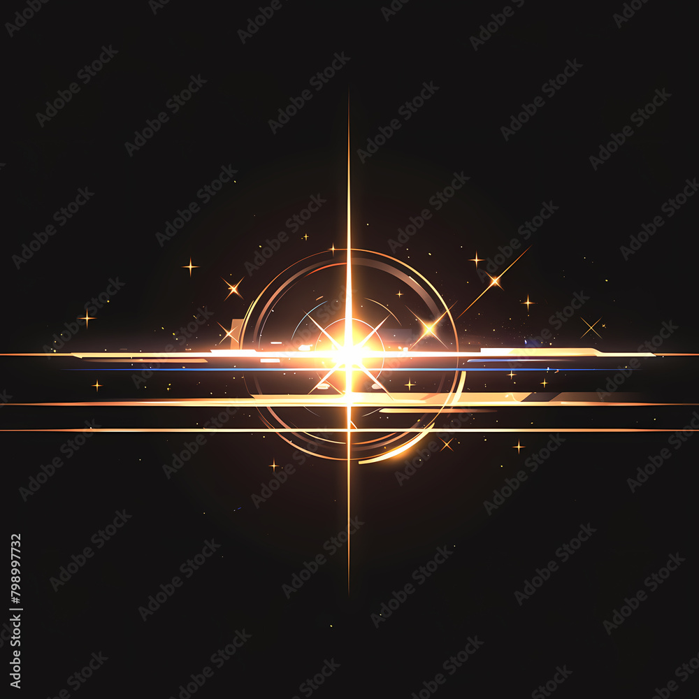 Dynamic Sunbeam Effect - Abstract Vision with Sparkling Lights and ...