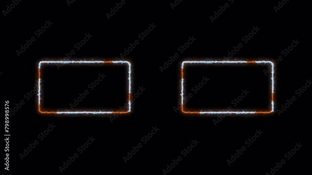 Neon light frame for game streaming video on a transparent background ...