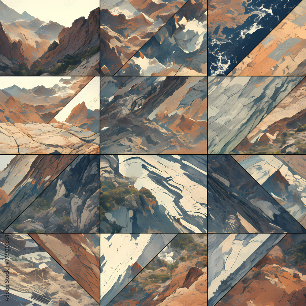 Captivating collage of natural wonders: Spectacular mountain ranges ...