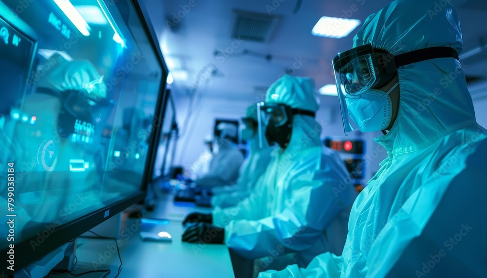 An emergency response team practices rapid recovery protocols in a ...