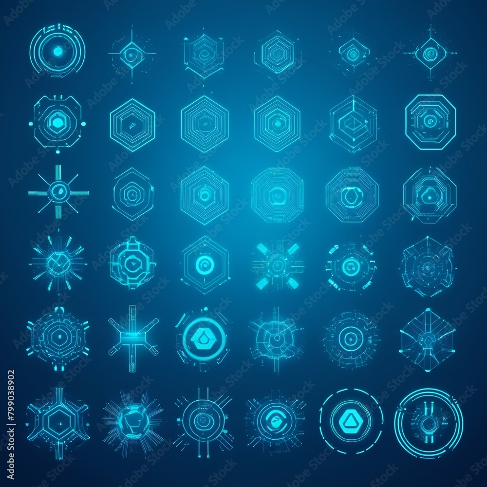 Futuristic optical sight. futuristic sights. Sniper crosshair game ...