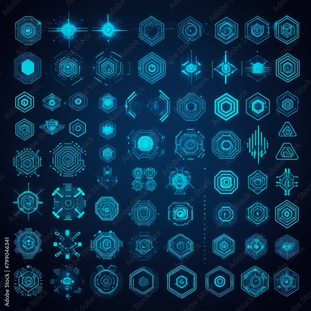 Futuristic optical sight. futuristic sights. Sniper crosshair game ...