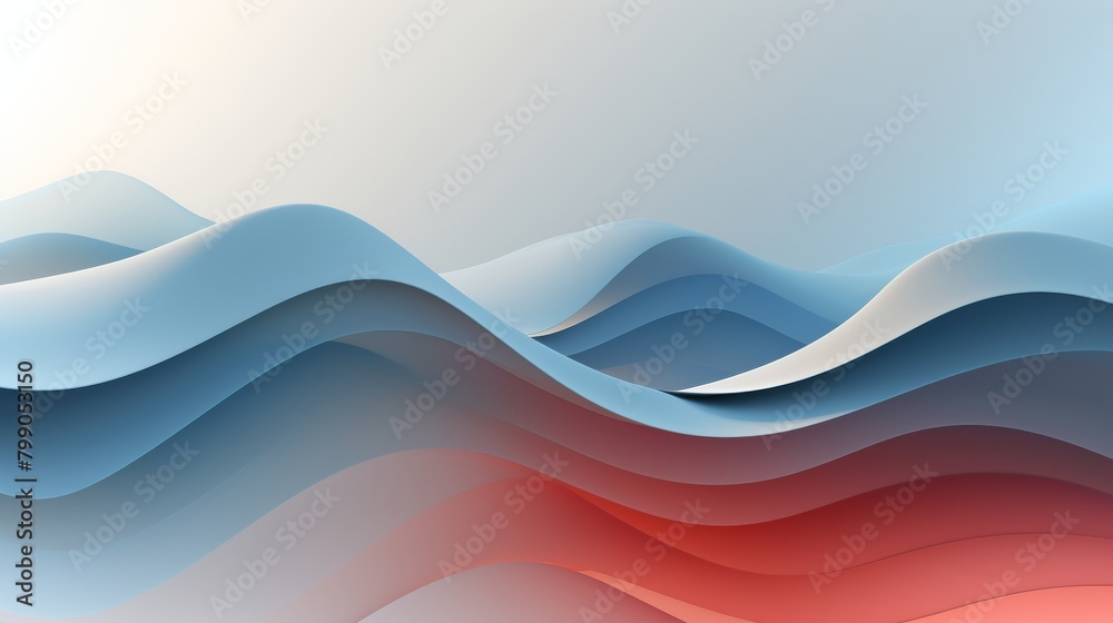 An abstract background featuring stylized waveforms rendered in a cool ...