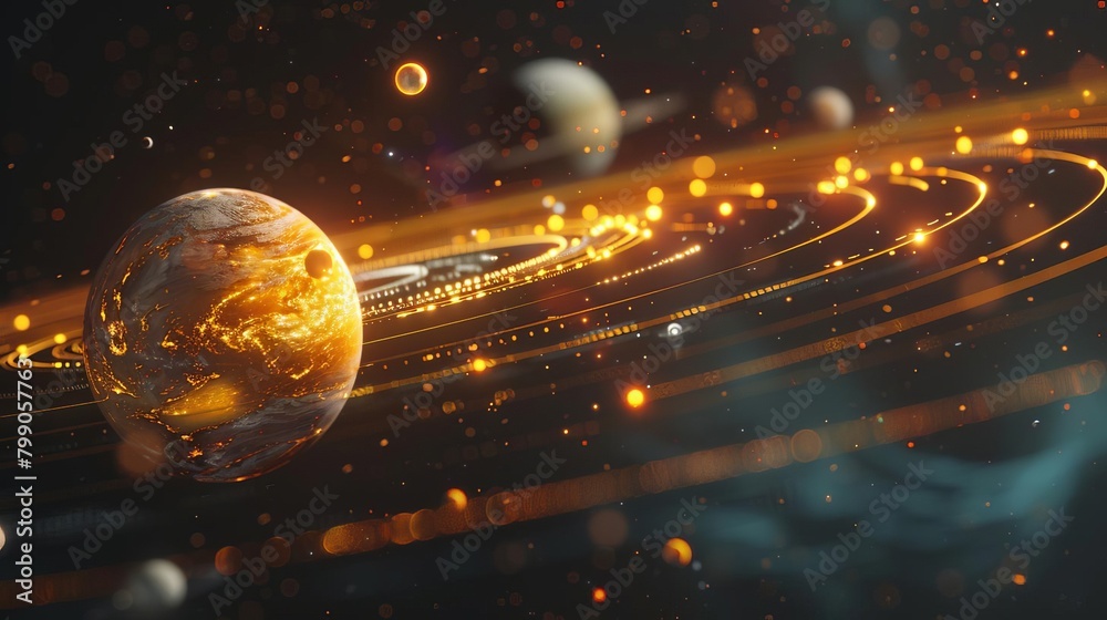 An animated sequence showing the planets aligning in an individual s ...