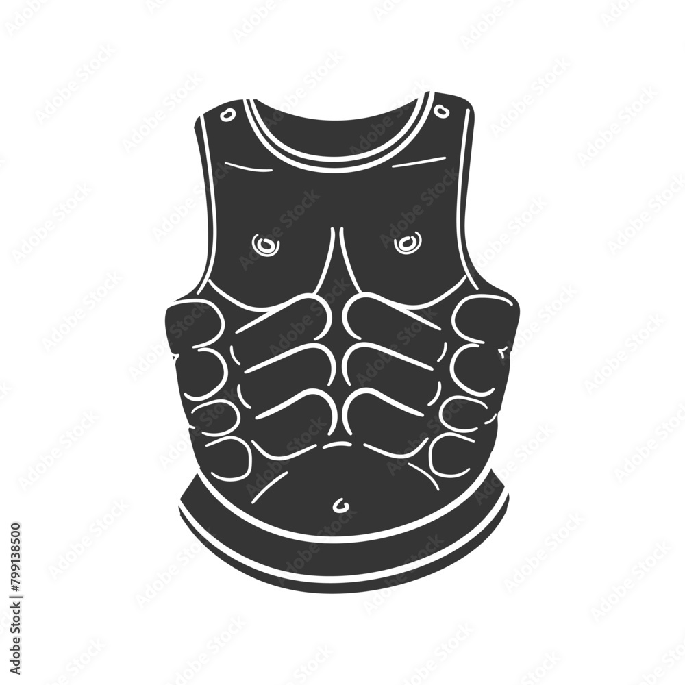 Roman Chest Icon Silhouette Illustration. Soldier Armor Vector Graphic ...