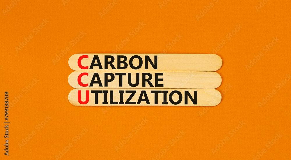 CCU Carbon capture utilization symbol. Concept words CCU Carbon capture ...