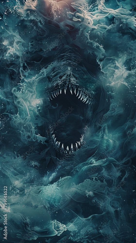 sea monster, underwater, marine life, predator, ocean, danger, fear ...