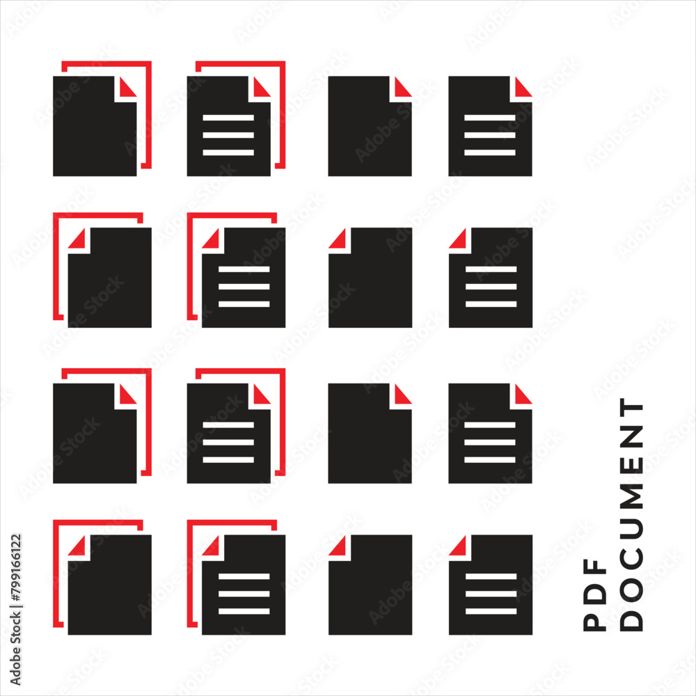 File type icon set. Popular files format and document in flat style ...
