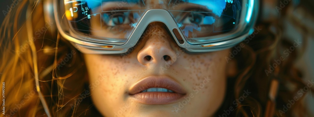 AI-Enhanced Virtual Reality Experience in Immersive Digital World Stock ...