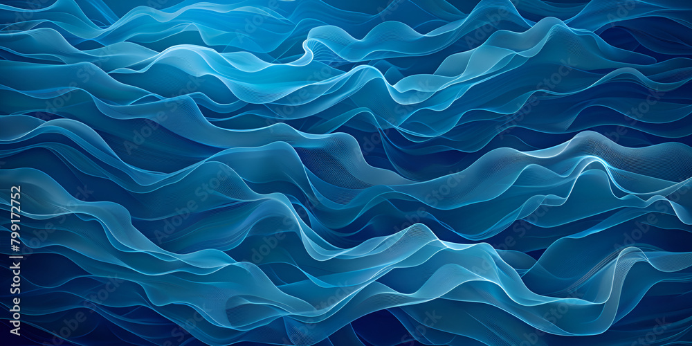 Blue Texture Wavy Background, Interior Wall Decoration Panel Stock ...
