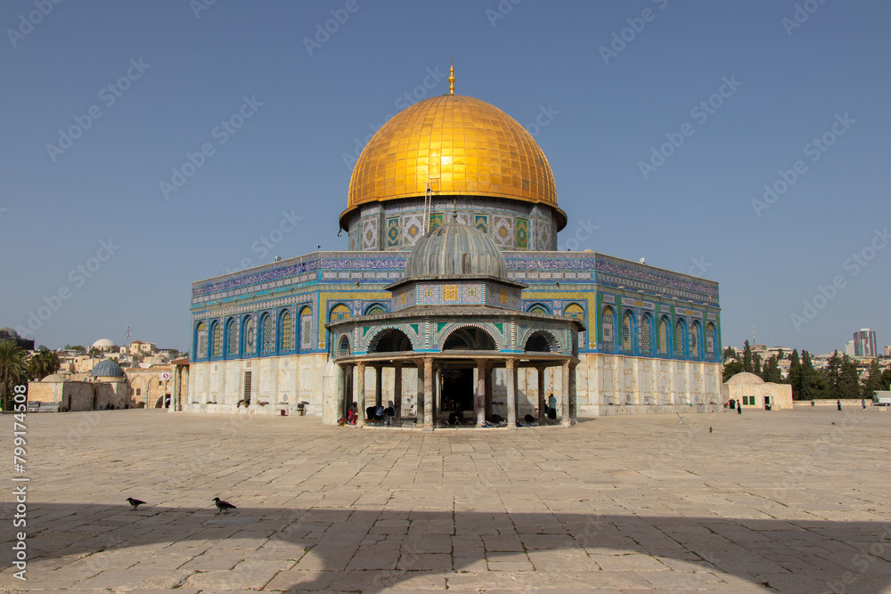 The Dome of The Rock at Temple Mount. Jerusalem - Palestine Stock Photo ...