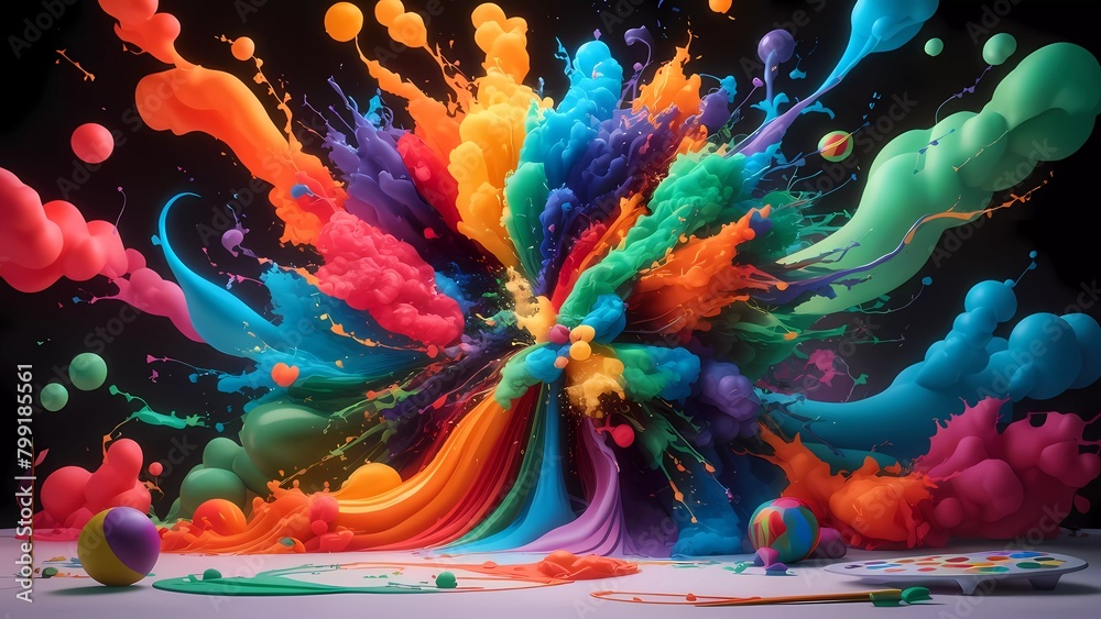 Kaleidoscopio creativo: Fondos vibrantes y energéticos en 3D, evocando ...