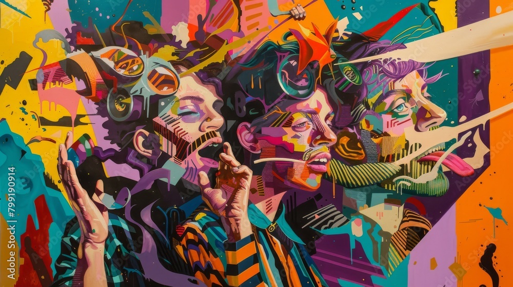 Postmodern graphic design elements reference / backdrop / background ...