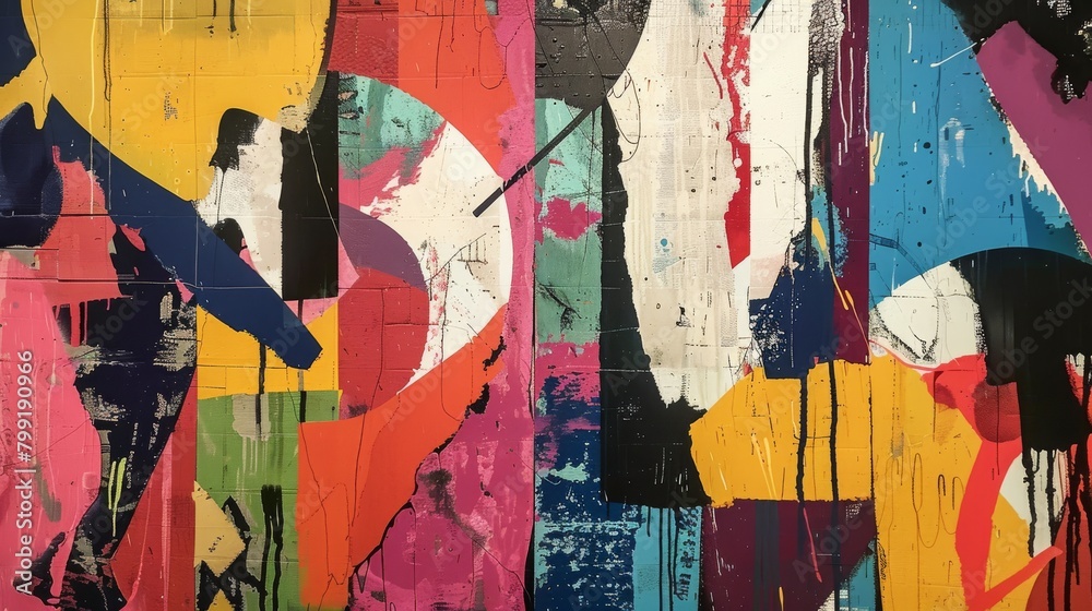 Postmodern graphic design elements reference / backdrop / background ...