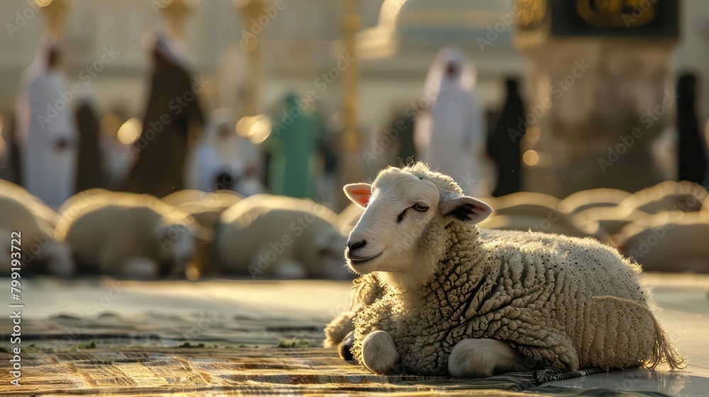 Goat Qurbani Eid al adha mubarak festival islamic background,Goat ...