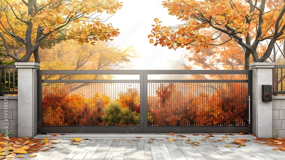 Enhanced security features in automated gate opener with motor gear ...