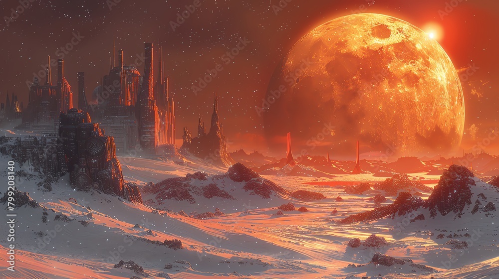 Alien civilizations, portraying diverse extraterrestrial cultures ...