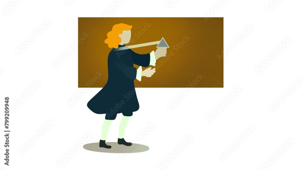 Isaac Newton gets the light spectrum, dispersion of light, science of ...