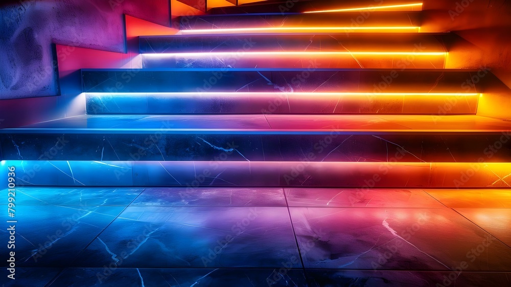 Illuminate Under Stairs with LED Strip Lights for Nighttime Safety and ...