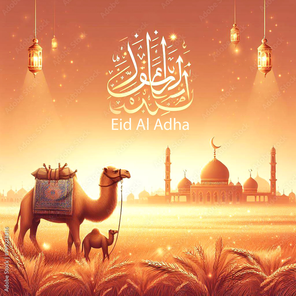 A Suitable Eidal Adha Background Design, Eid al Adha Mubarak Festival ...