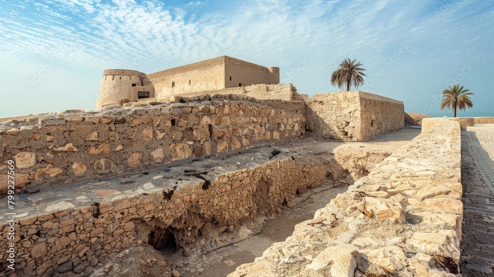 The Qal'at al-Bahrain, also known as the Bahrain Fort or Portuguese ...