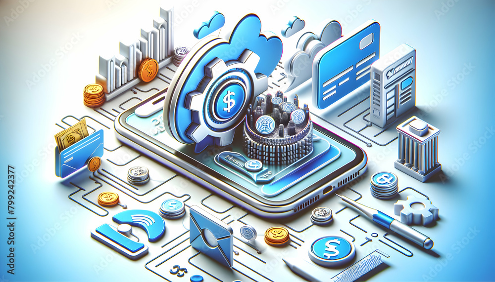 3D Cartoon Icon for Fintech Innovations: Revolutionizing Payment ...