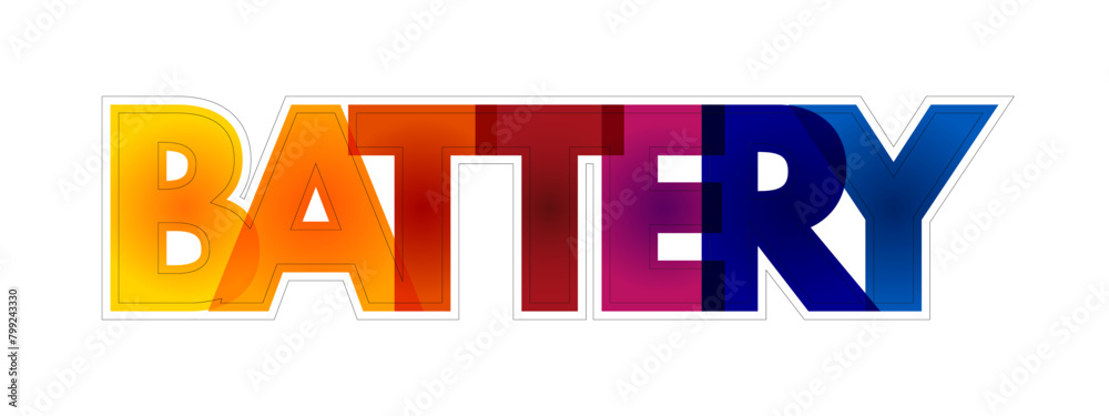 Battery - source of electric power consisting of electrochemical cells ...