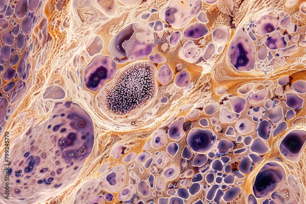 Human Compact Bone Tissue Under Microscope for Education and Research ...