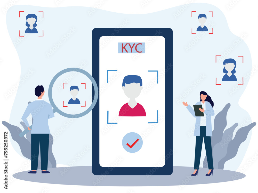 E-KYC verifying the identity of its clients using bio metric ...