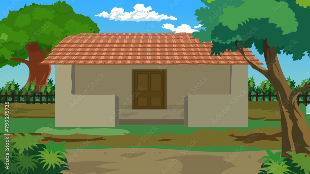 Photo & Art Print Indian rural house, Indian village house background ...