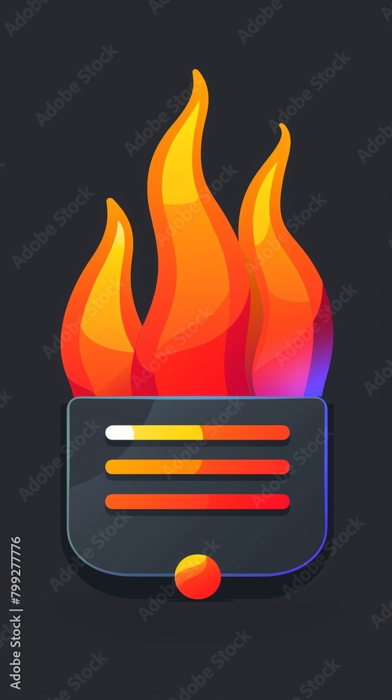 A scale icon showing different levels of heat from mild to hot, with ...