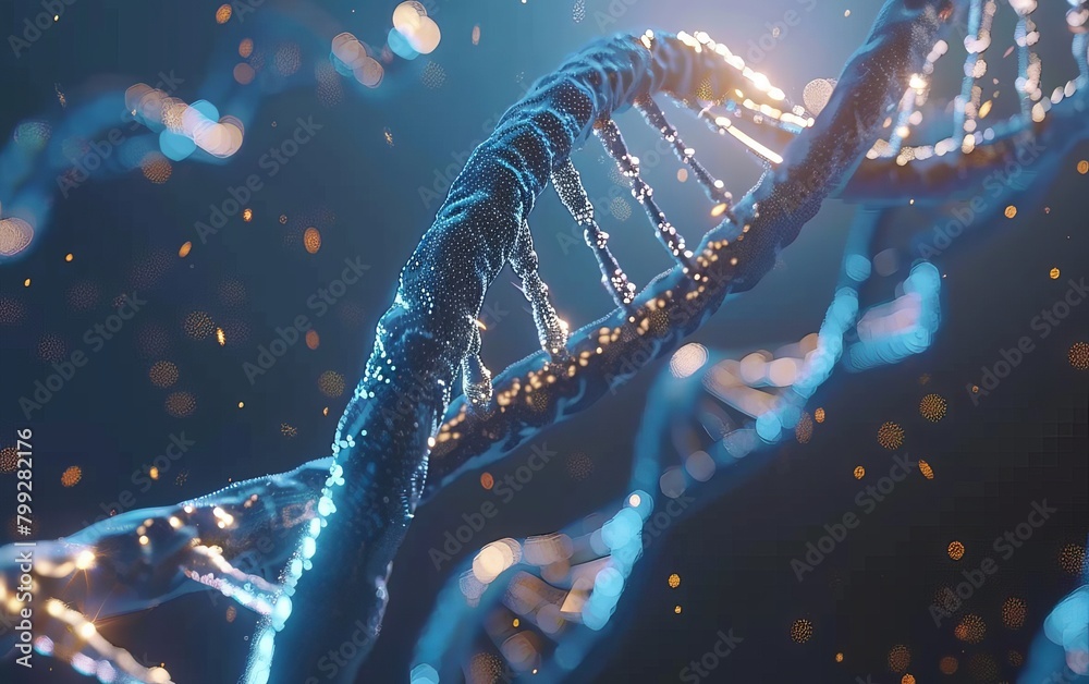 the importance of DNA in healthcare and science with a prompt featuring ...