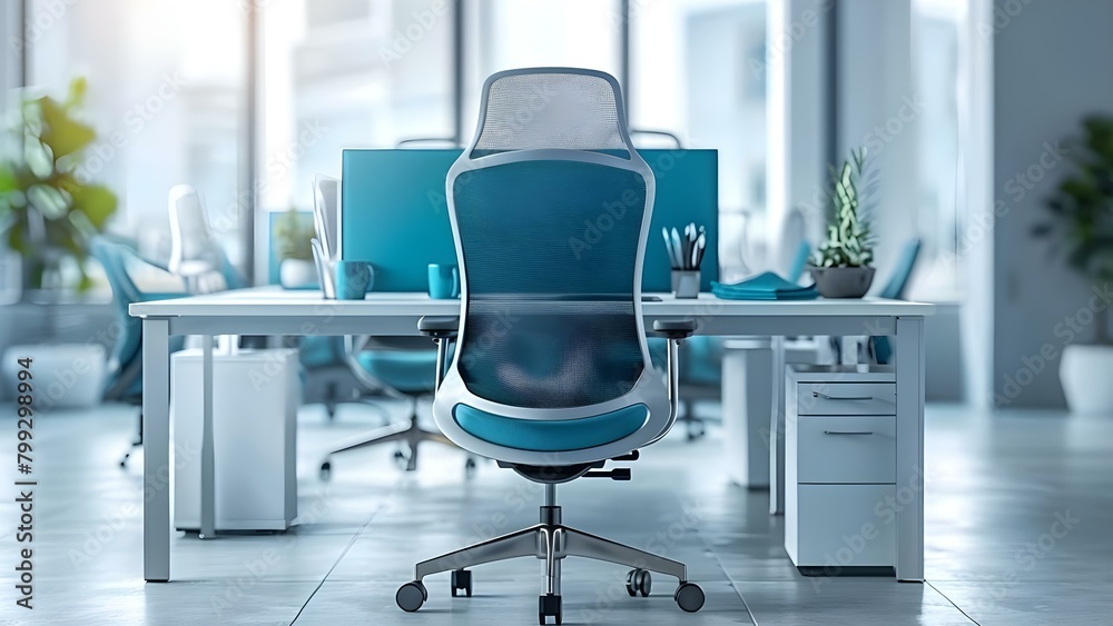 Impact of office desk layout on workplace productivity. Concept Office ...