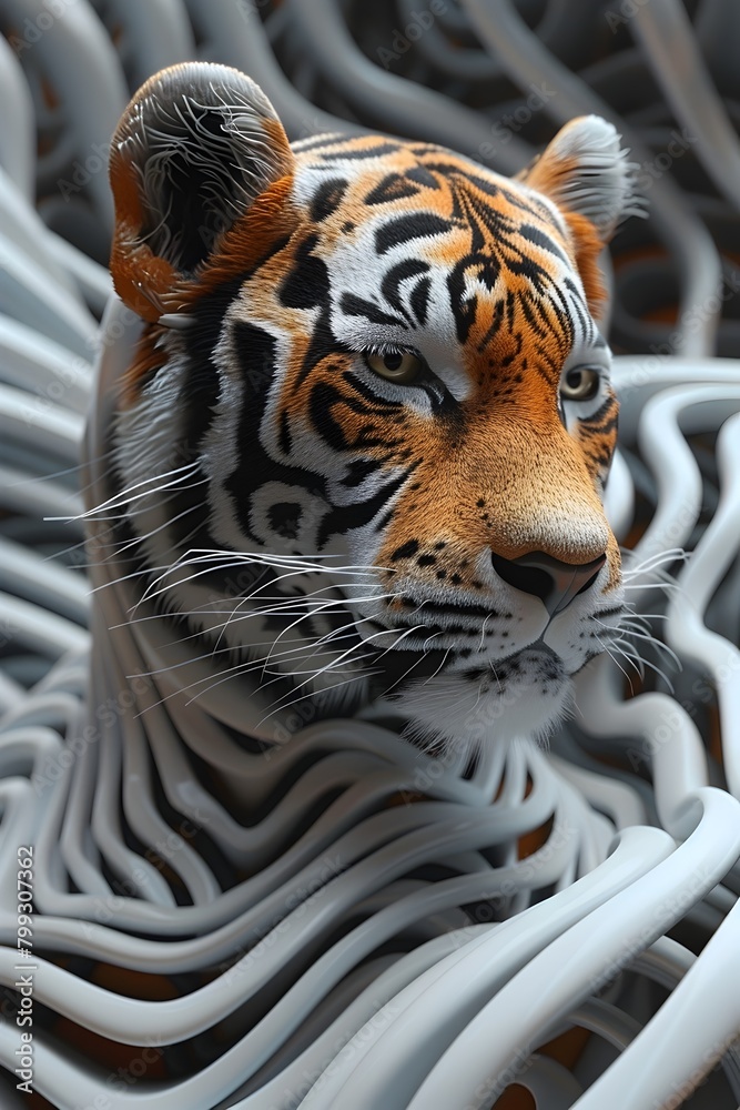 Tiger Cub Morphing into Escheresque Optical Illusion A Mesmerizing Mind ...