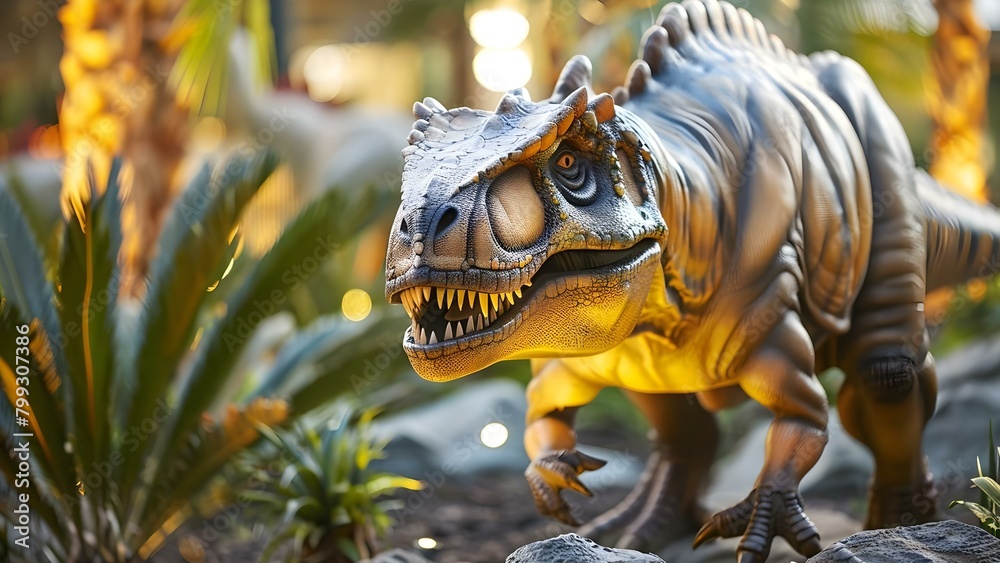 Explore Dinosaur Park Adventure with lifelike sculptures towering ...