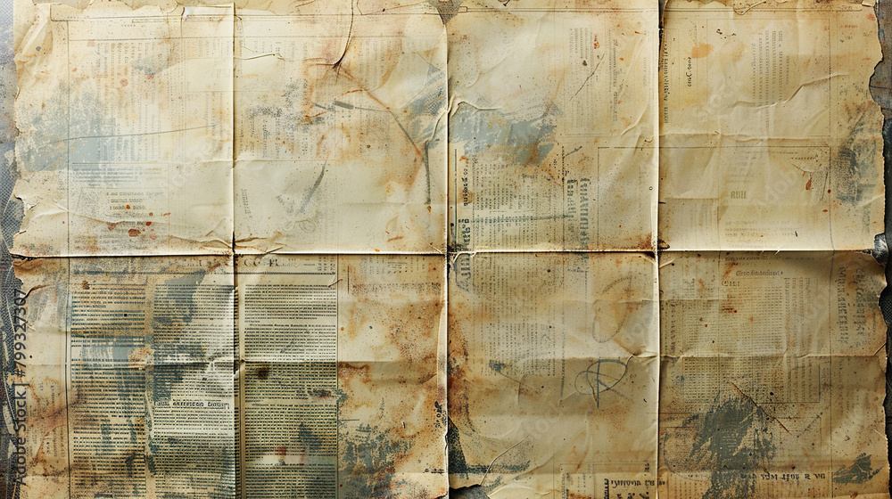 old antique vintage retro newspaper style raw beige paper abstract ...