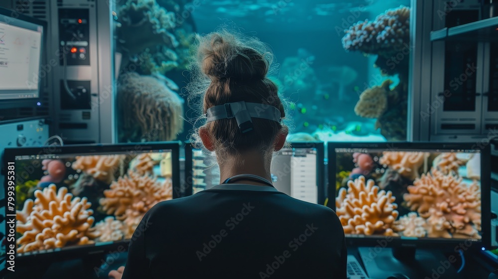 Exploring Virtual Ocean Realms Marine Biologist Engages with Digital ...