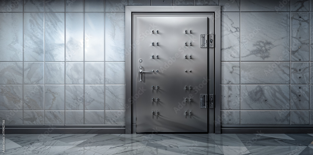 Impenetrable Steel Vault Door with Multiple Locks and Reinforced Hinges ...
