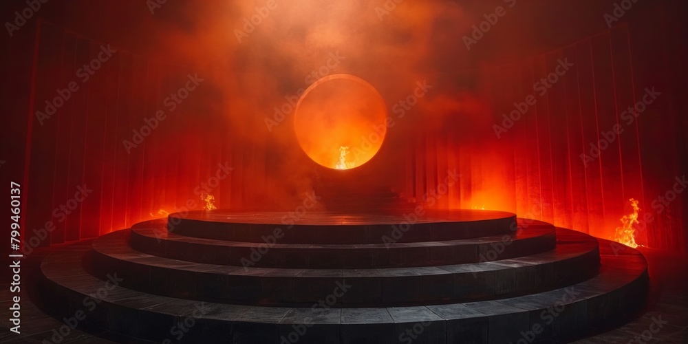 stage featuring elegant steps leading upwards, creating a sense of ...