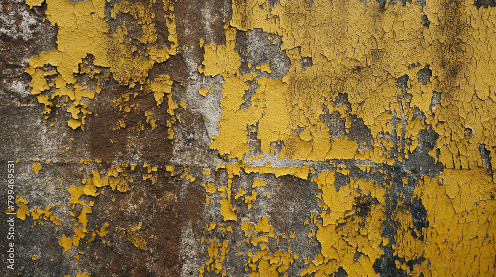 This high-resolution photograph captures the texture of a deteriorating ...