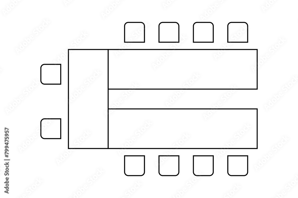 Seats arrangement on conference, banquet or wedding event in restaurant ...