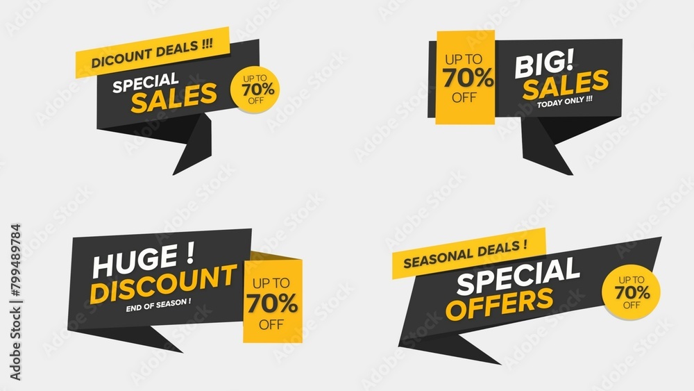 Sale Discount Banners 18 , Fully Editable and Animated Stock Template ...