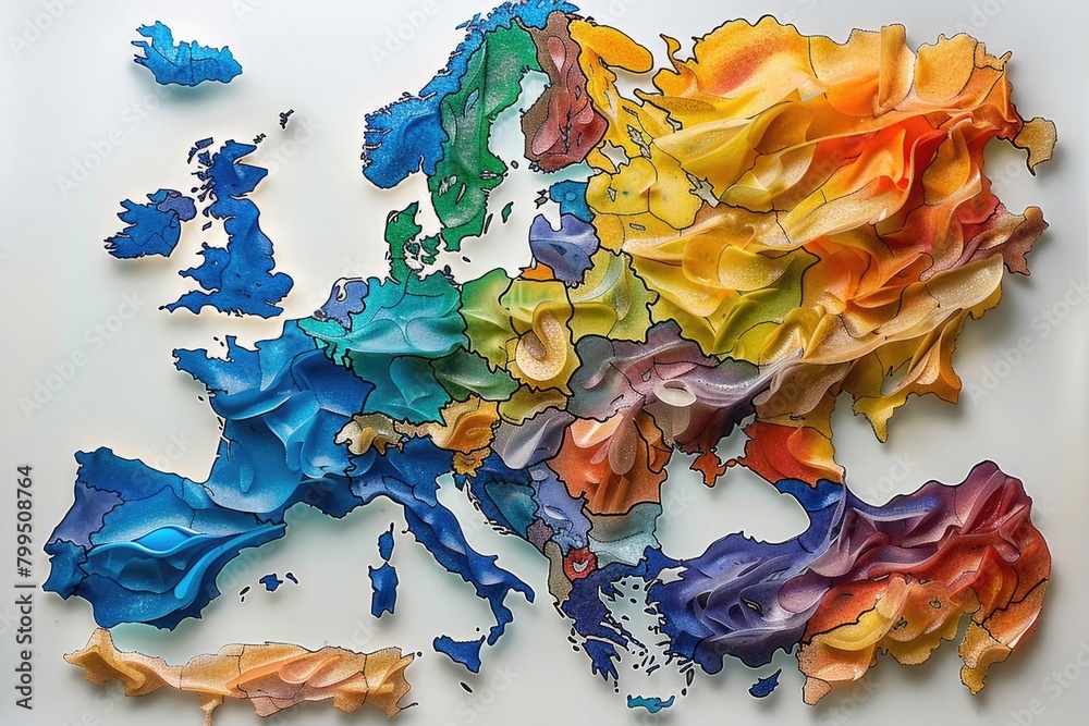 map of europe with glass texture Stock Photo | Adobe Stock