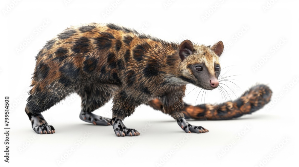 The image displays a 3D modeling of a genetic variant civet with ...